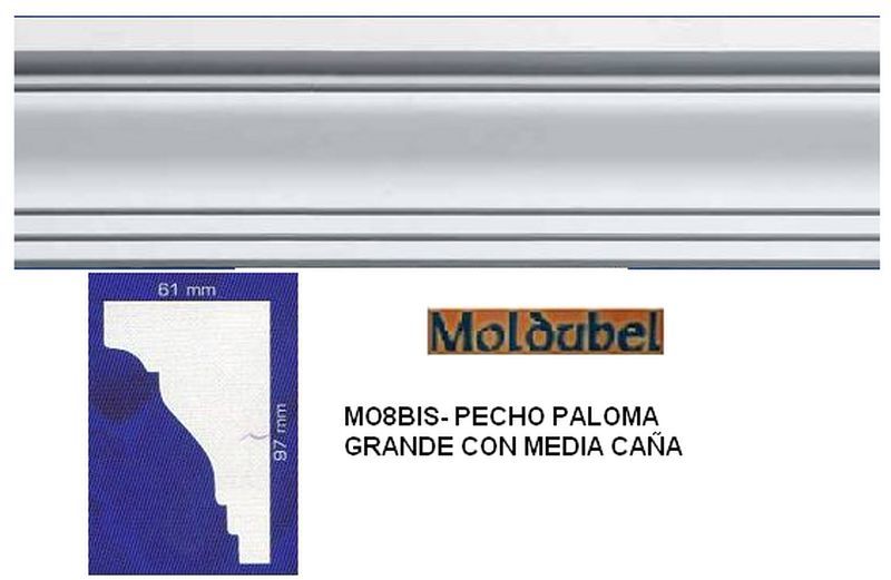 molduras | 2 | pecho paloma grande con media caÑa | Montaje | Escayolas ...